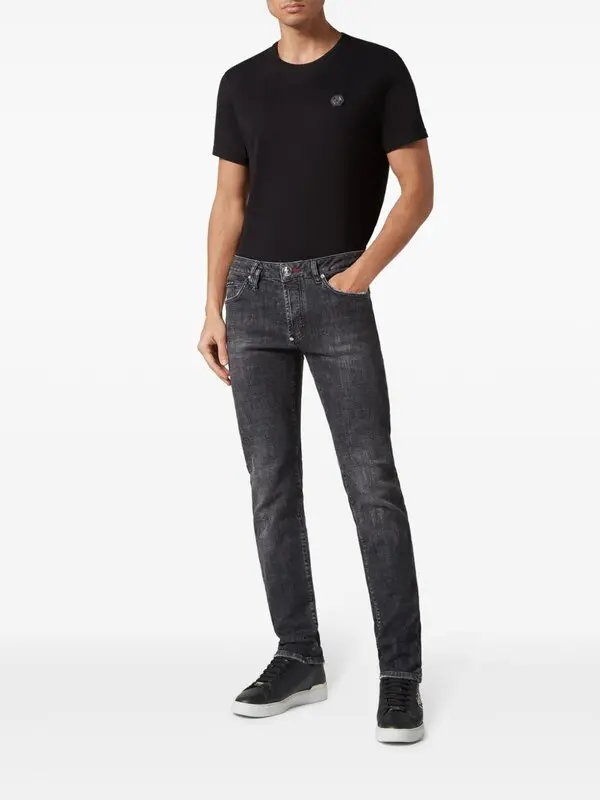 Philipp Plein Low-rise Straight-leg Jeans - Black