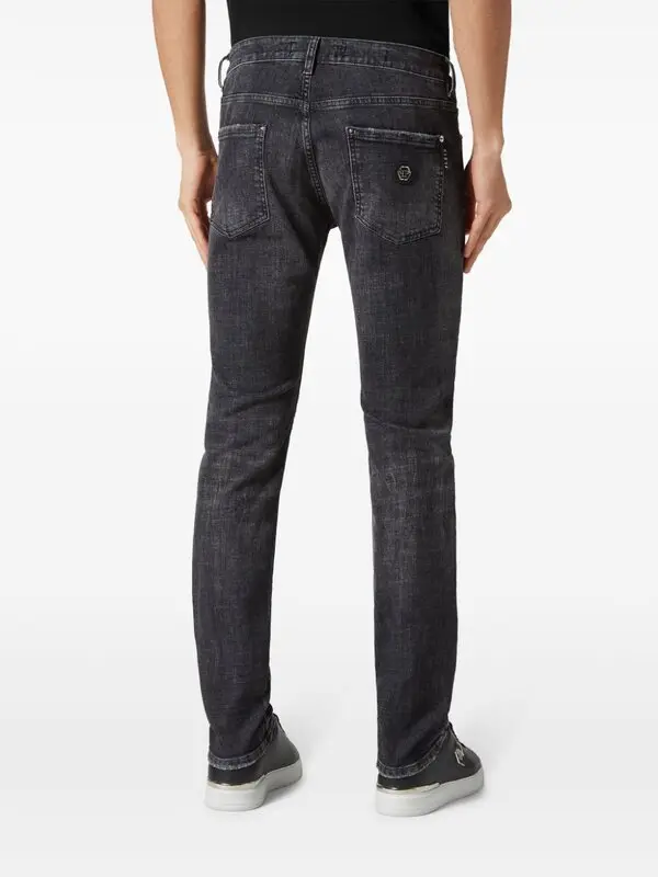 Philipp Plein Low-rise Straight-leg Jeans - Black