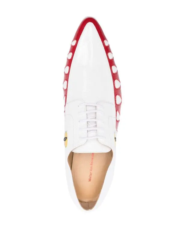 WALTER VAN BEIRENDONCK Crocodile Oxford Shoes - White