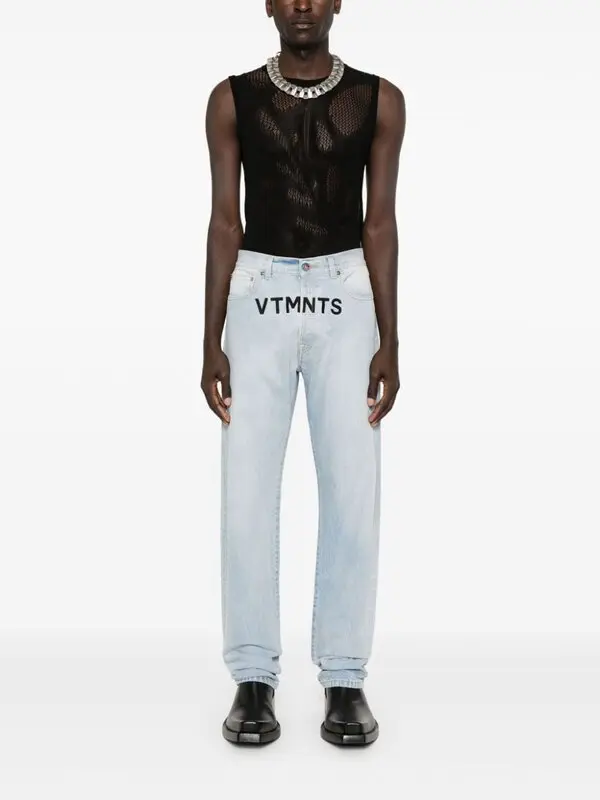 VTMNTS Logo-embroidered Jeans