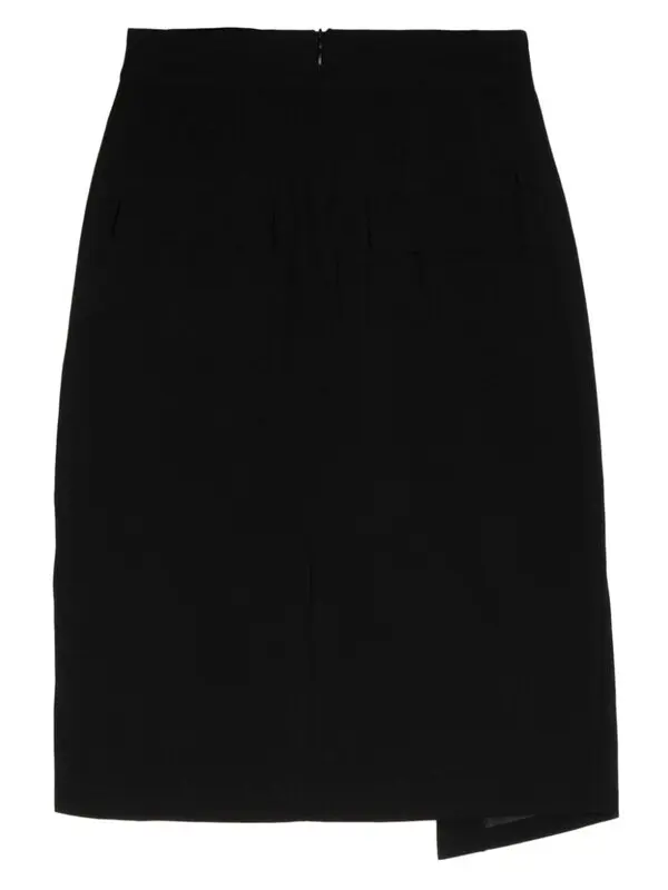 J KOO Asymmetric Wrapped Mini Skirt - Black