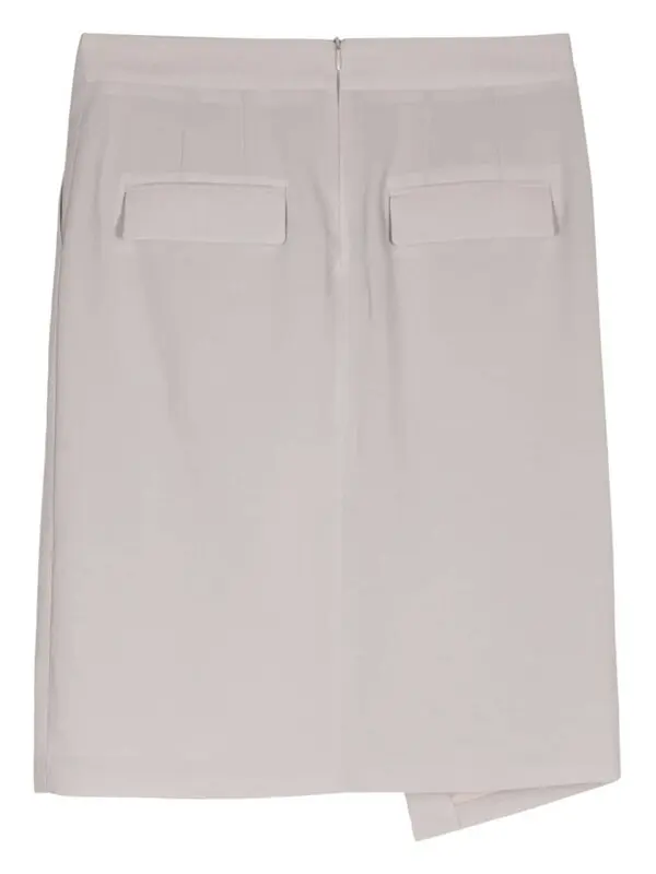 J KOO Asymmetric Wrapped Skirt - Neutrals