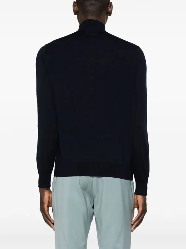 BALLANTYNE Roll-neck Wool Cardigan