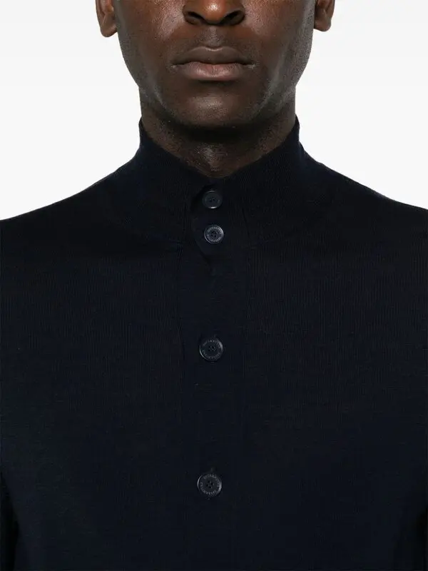 BALLANTYNE Roll-neck Wool Cardigan