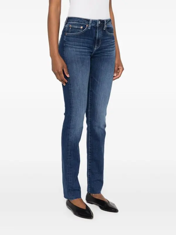 Ag Girlfriend Mid-rise Straight-leg Jeans