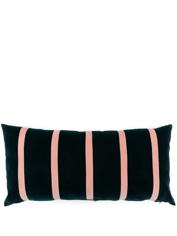 CHRISTINA LUNDSTEEN Pippa Striped Velvet Cushion - Blue