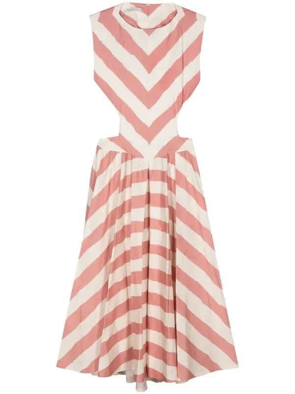 Philosophy Di Lorenzo Serafini Striped Midi Dress