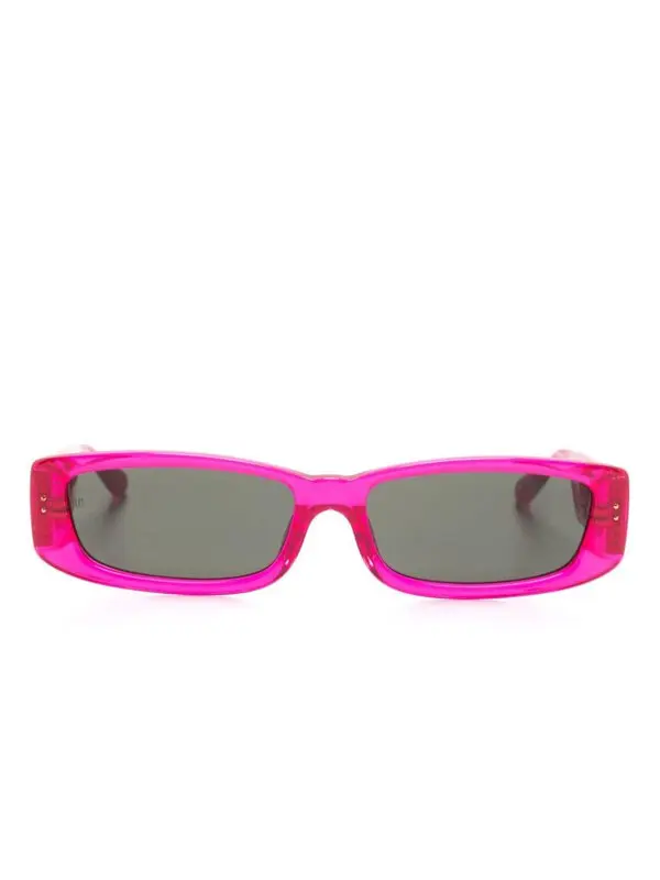 Linda Farrow Talita Rectangle-frame Sunglasses - Pink