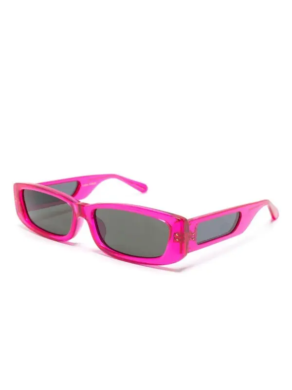 Linda Farrow Talita Rectangle-frame Sunglasses - Pink