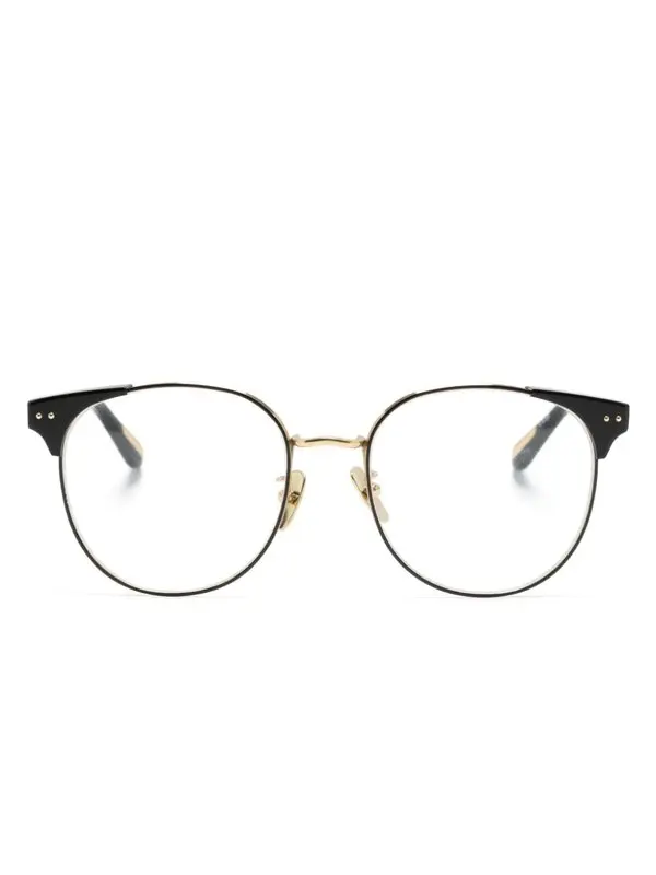 Linda Farrow Spence Round-frame Glasses - Gold