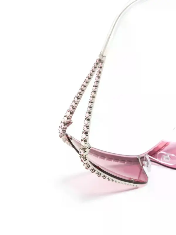 SWAROVSKI Crystal-embellished Mask-frame Sunglasses
