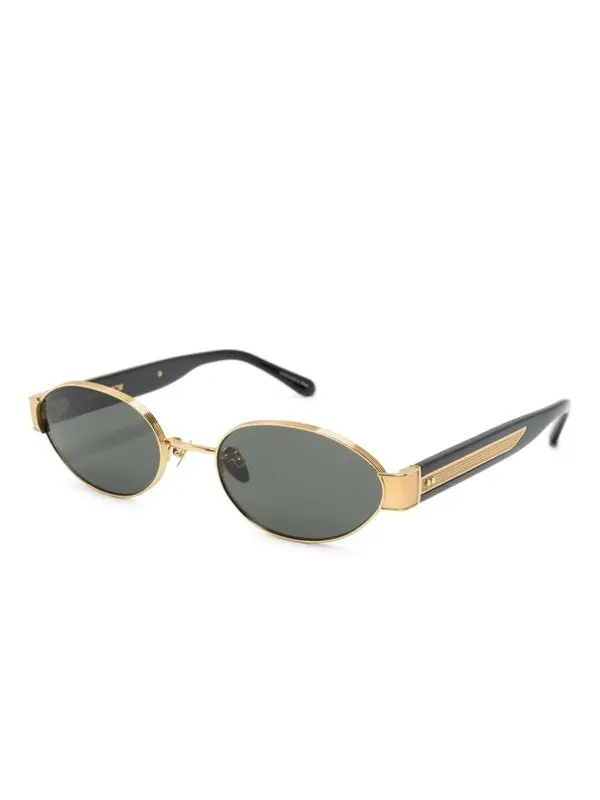Linda Farrow Sadie Oval-frame Sunglasses - Gold