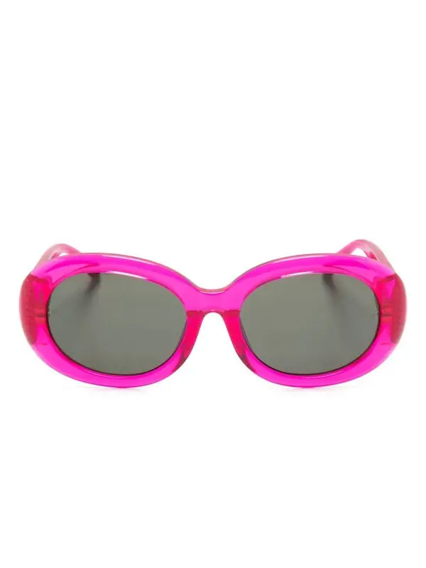 Linda Farrow Lina Oval-frame Sunglasses - Pink