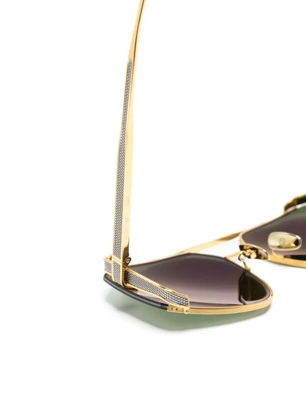 Linda Farrow Amar Pilot-frame Sunglasses - Gold