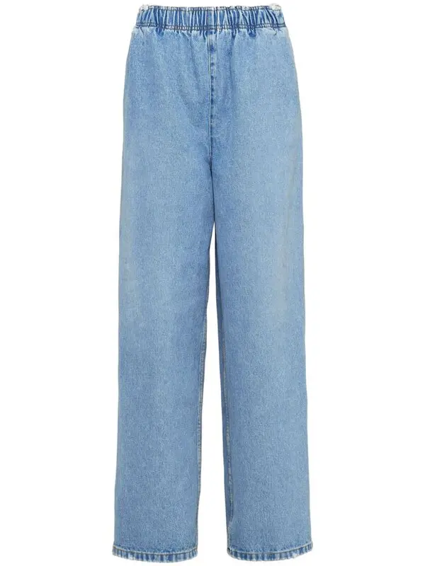 Prada Triangle-logo Loose-fit Jeans