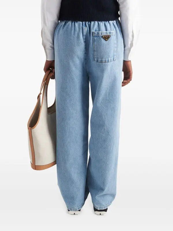 Prada Triangle-logo Loose-fit Jeans