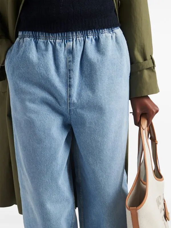Prada Triangle-logo Loose-fit Jeans