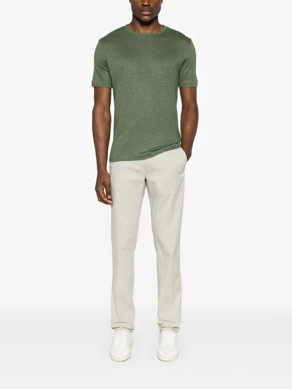 Incotex Mid-rise Tapered Trousers - Green