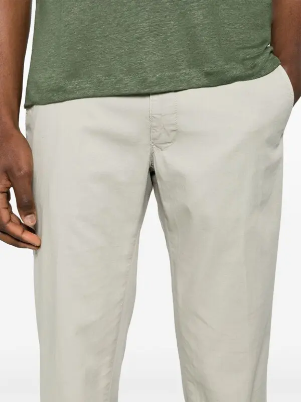 Incotex Mid-rise Tapered Trousers - Green