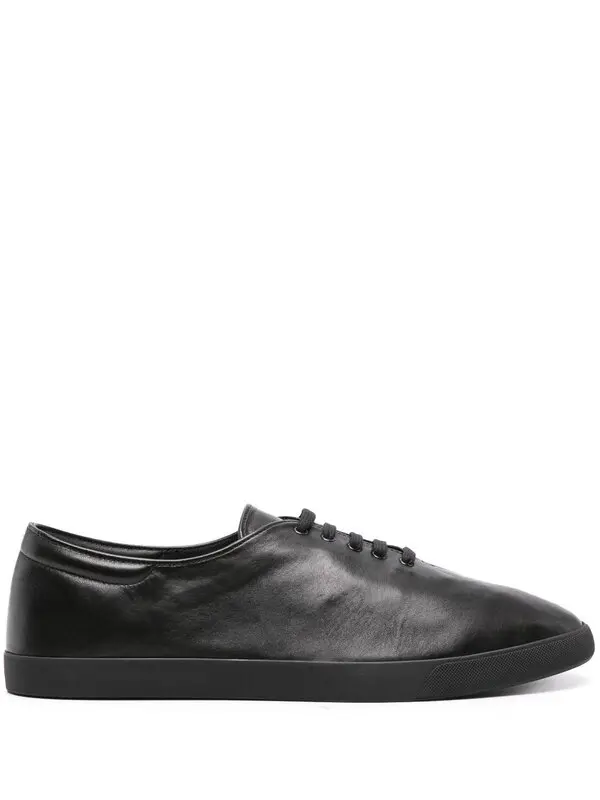 The Row Sam Leather Sneakers In Black - 53% Off | Editorialist