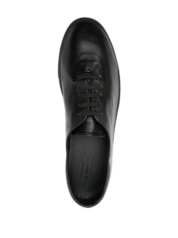 The Row Sam Leather Sneakers In Black - 53% Off | Editorialist