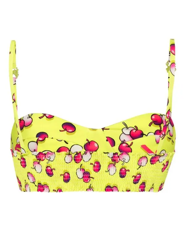 Palm Angels Cherries-print Balconette Bra