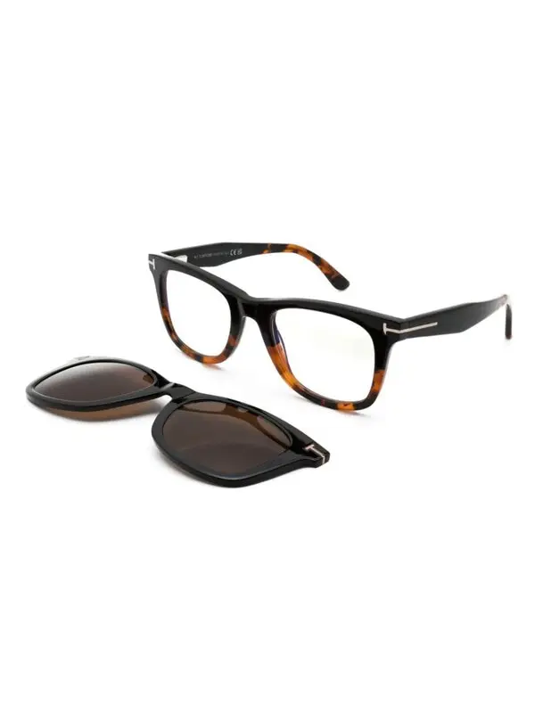 TOM FORD Square-frame Clip-on Glasses