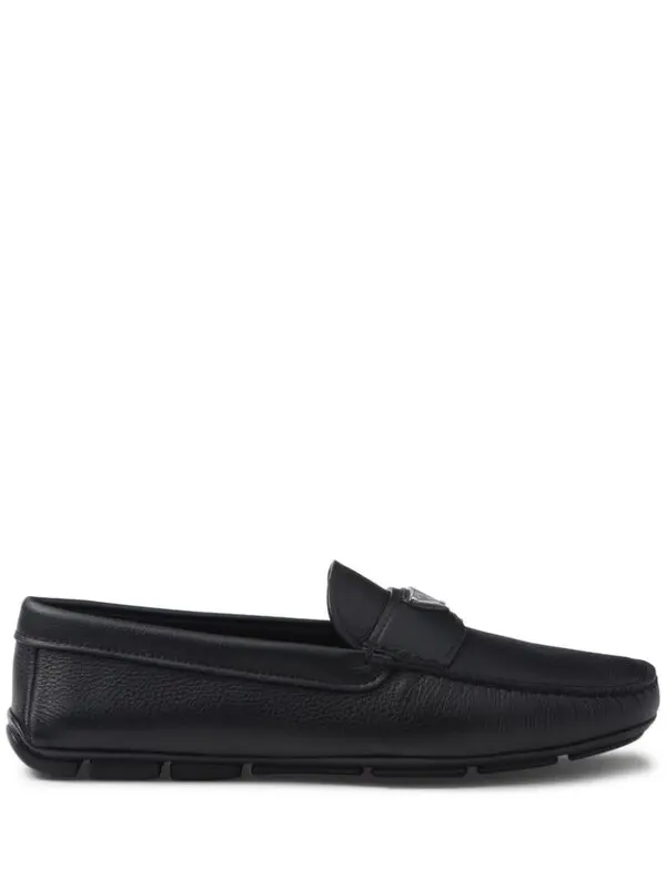 Prada Leather Loafers - Black