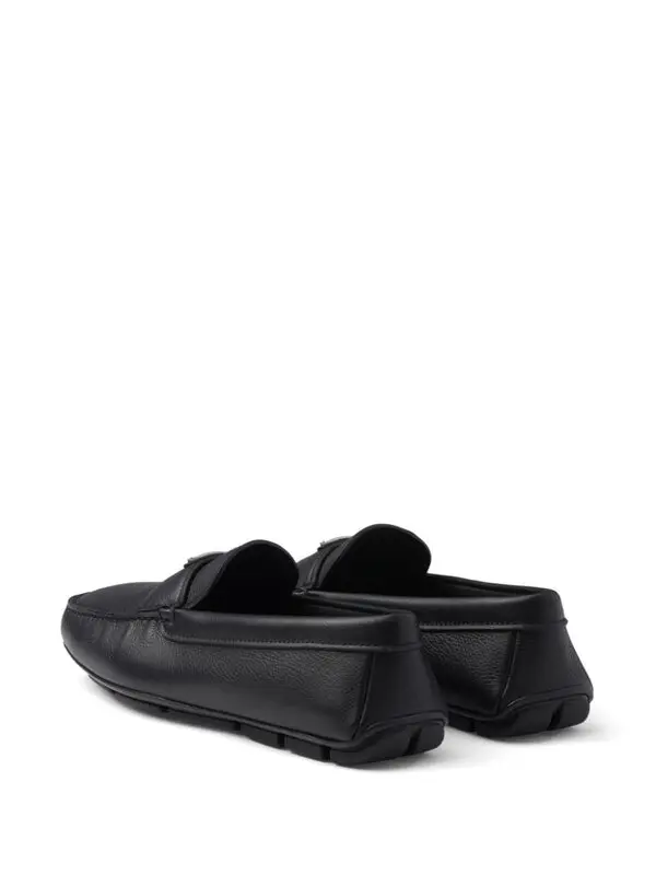 Prada Leather Loafers - Black