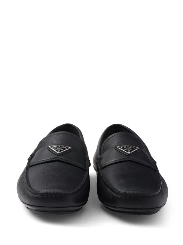 Prada Leather Loafers - Black