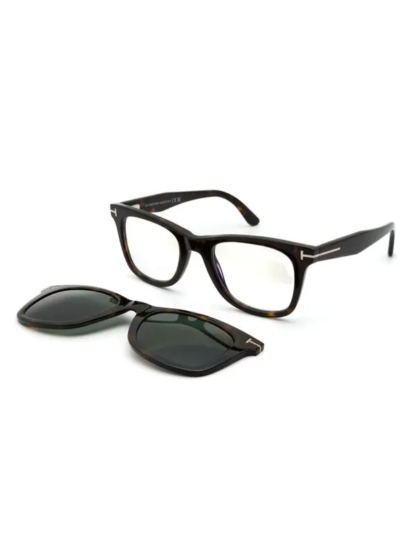 TOM FORD Square Frame Clip-on Glasses