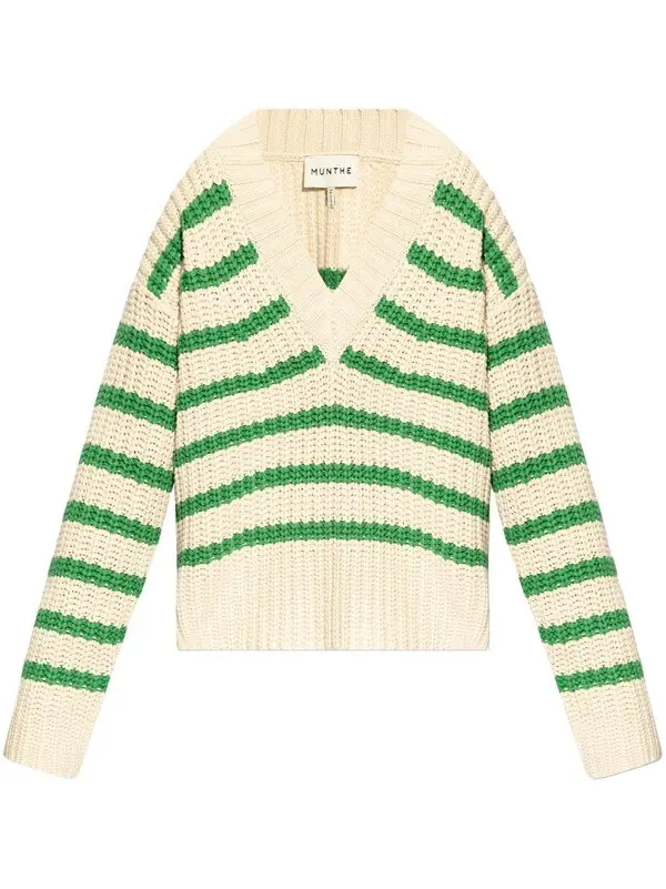 Munthe Striped Chunky-knit Jumper