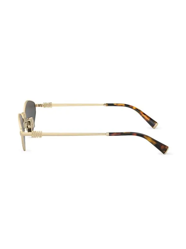 Miu Miu Geometric-frame Sunglasses - Gold