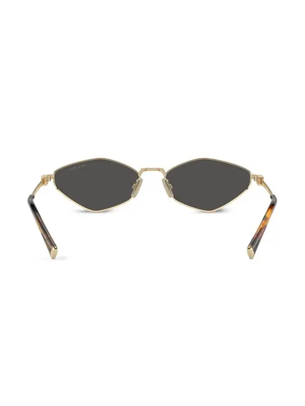 Miu Miu Geometric-frame Sunglasses - Gold