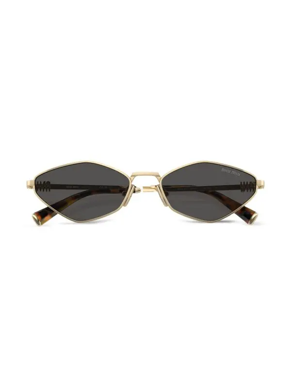 Miu Miu Geometric-frame Sunglasses - Gold