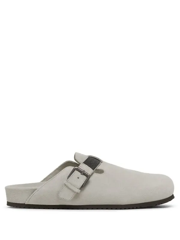 Brunello Cucinelli Monili Suede Slippers