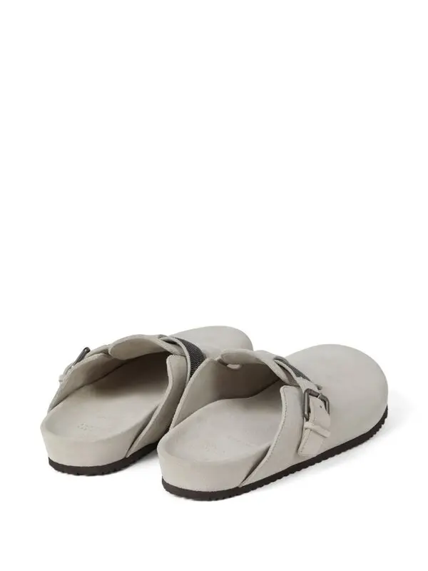 Brunello Cucinelli Monili Suede Slippers