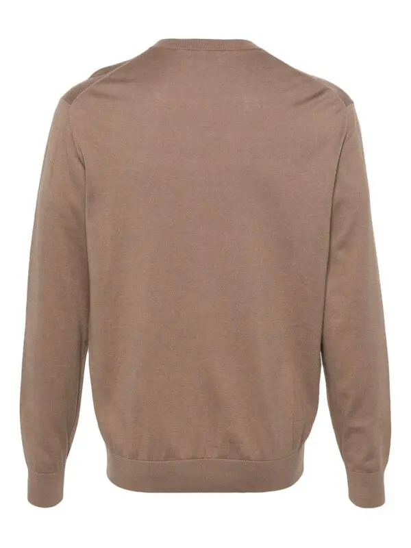 BALLANTYNE Argyle Intarsia-knit Jumper - Brown