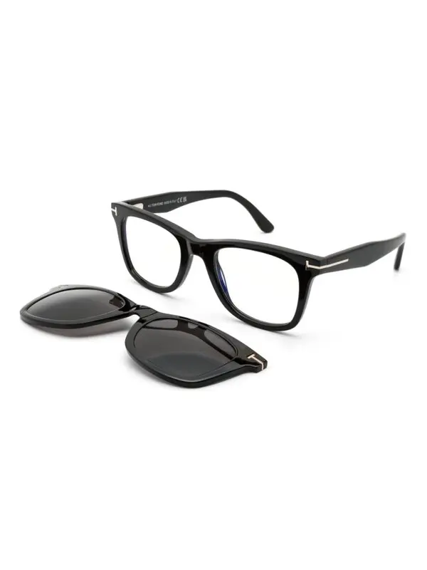 TOM FORD Square-frame Clip-on Glasses