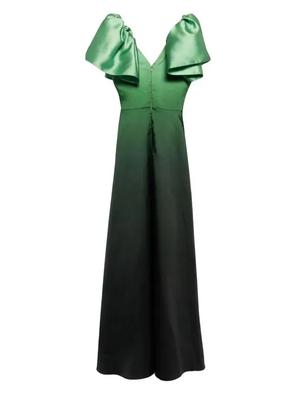 green gradient dress S Sage Green Sheer Silk Trench Coat – Modern lightweight Trench Coat for women main image 1