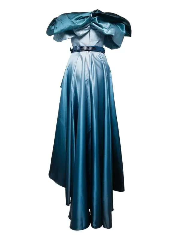 Saiid Kobeisy Off-Shoulder Gradient Dress In Blue - 96% Off | Editorialist