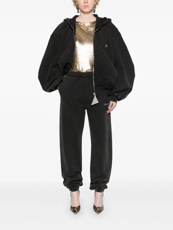 Attico Penny Mid-rise Track Pants - Black