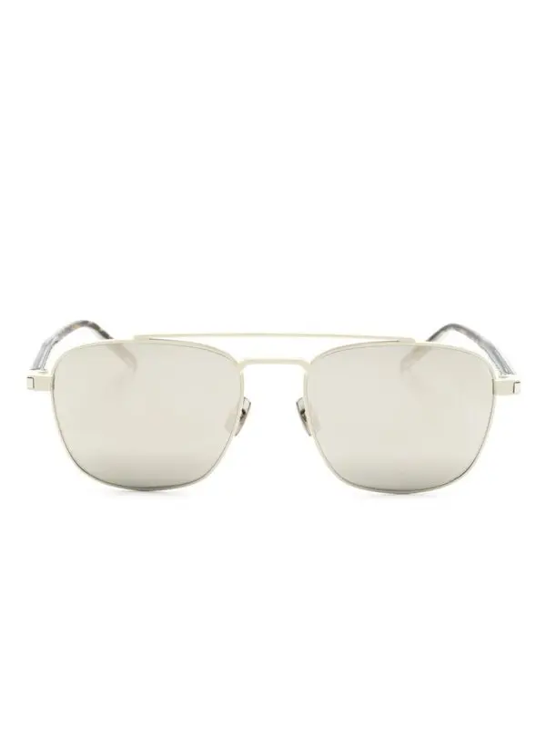 Saint Laurent Sl 665 Pilot-frame Sunglasses - Neutrals