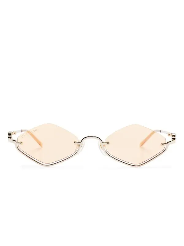 Gucci Geometric-frame Sunglasses - Gold