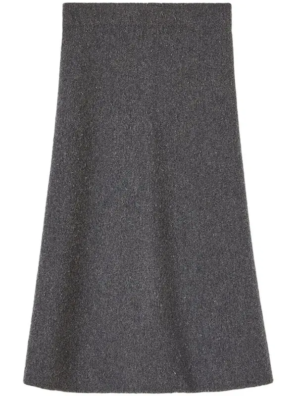 JIL SANDER A-line Midi Skirt - Grey