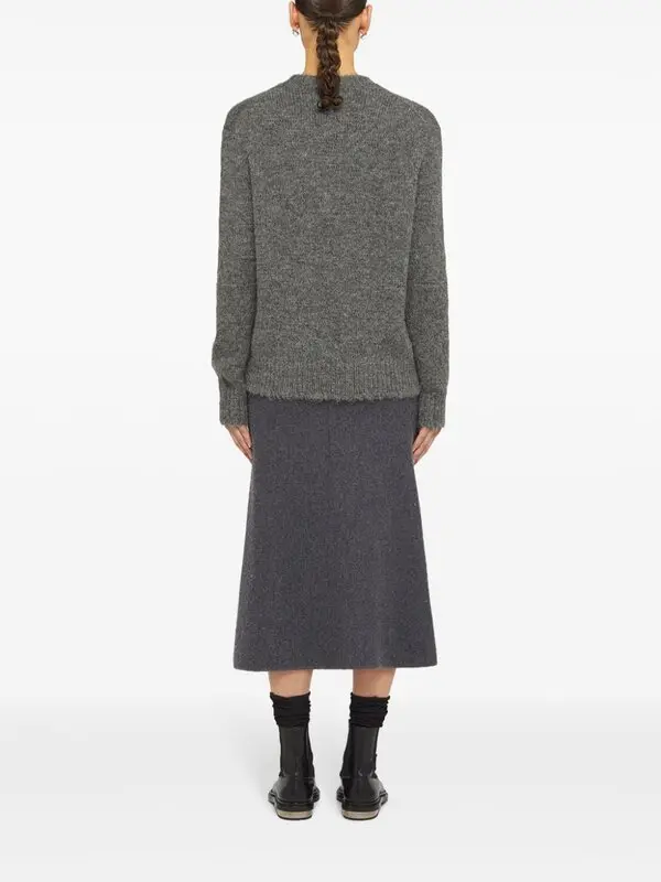 JIL SANDER A-line Midi Skirt - Grey