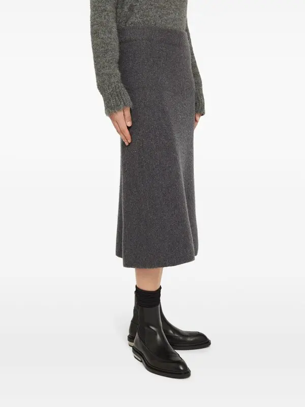JIL SANDER A-line Midi Skirt - Grey