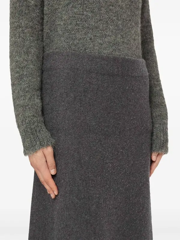 JIL SANDER A-line Midi Skirt - Grey