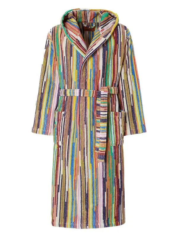 Missoni Melody Striped Bathrobe - Black