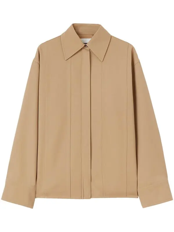 JIL SANDER Pointed-collar Wool Shirt